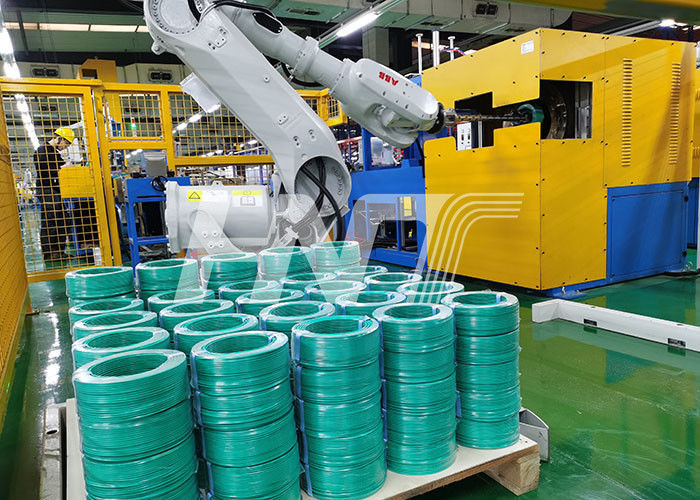 Cable Coil Shrink Wrapping With Robot Stacking Device Cable Coil ...